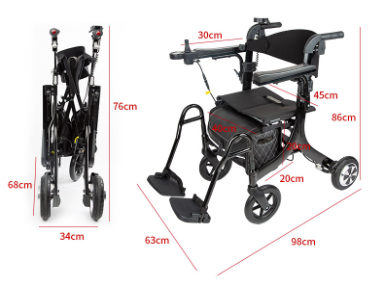 Buy China Wholesale Mijo Wheelator Rollator Walkers Folding Motorized ...