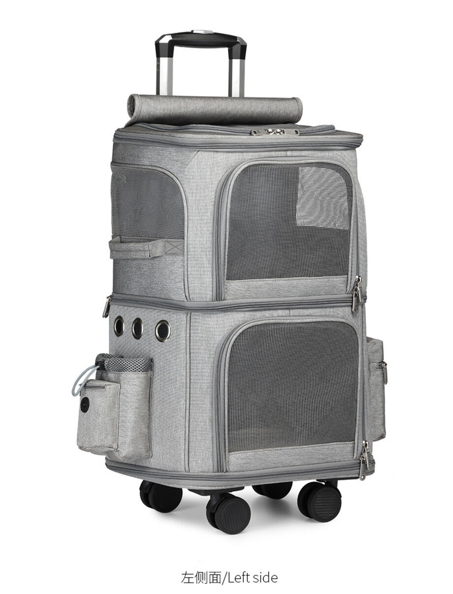 Buy Wholesale China Outing Two Layers Cat Portable Pet Trolley Carrier ...