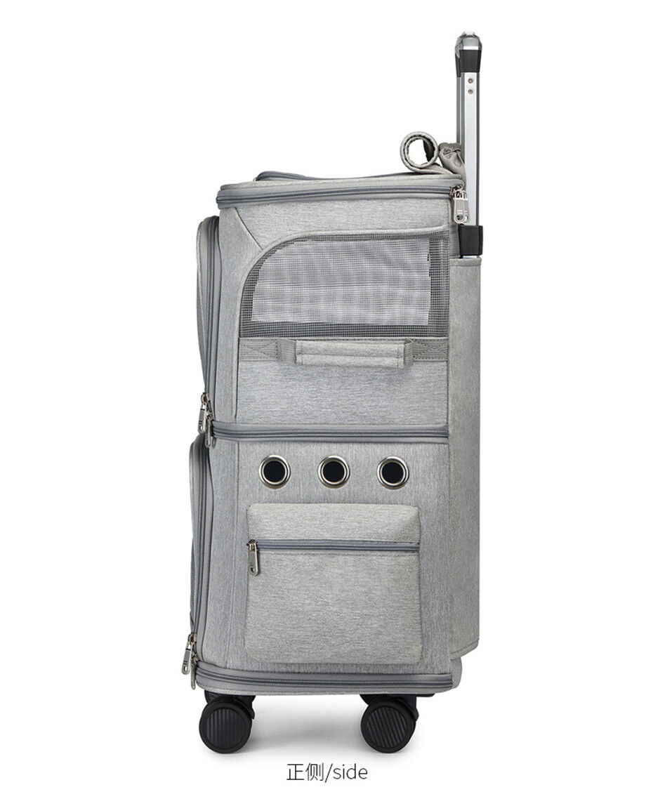 Buy Wholesale China Outing Two Layers Cat Portable Pet Trolley Carrier ...