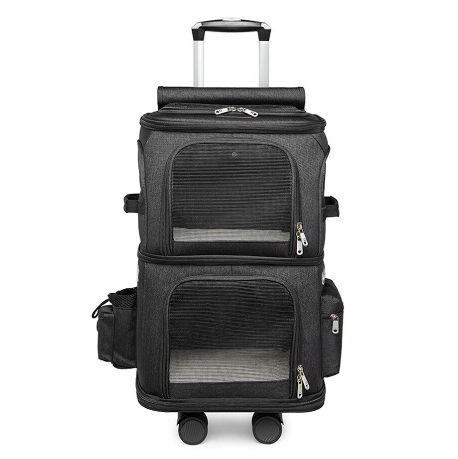 Buy Wholesale China Outing Two Layers Cat Portable Pet Trolley Carrier ...