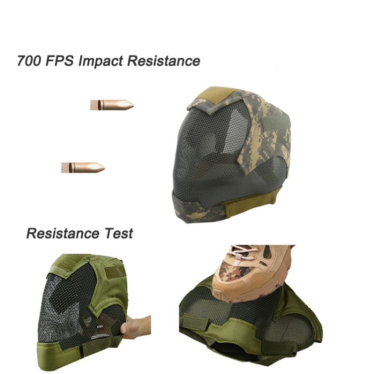 V6 Helmet Cs Tactical Protection Wg Wire Mask Field Protection Iron Mesh Half Face Adjustable ...