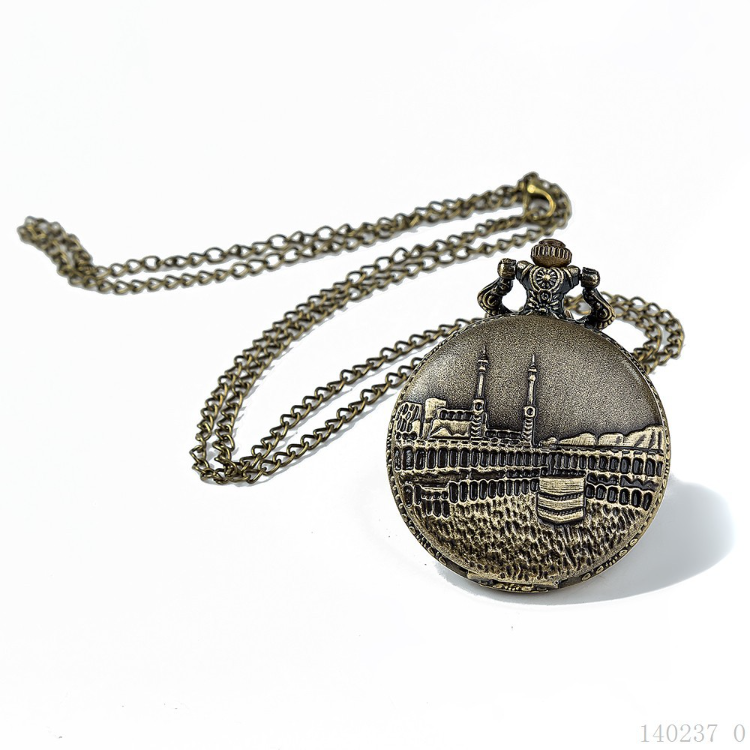 Muslim Mens Pocket Watch Quartz Islamic Characteristic Quartz Watch ...