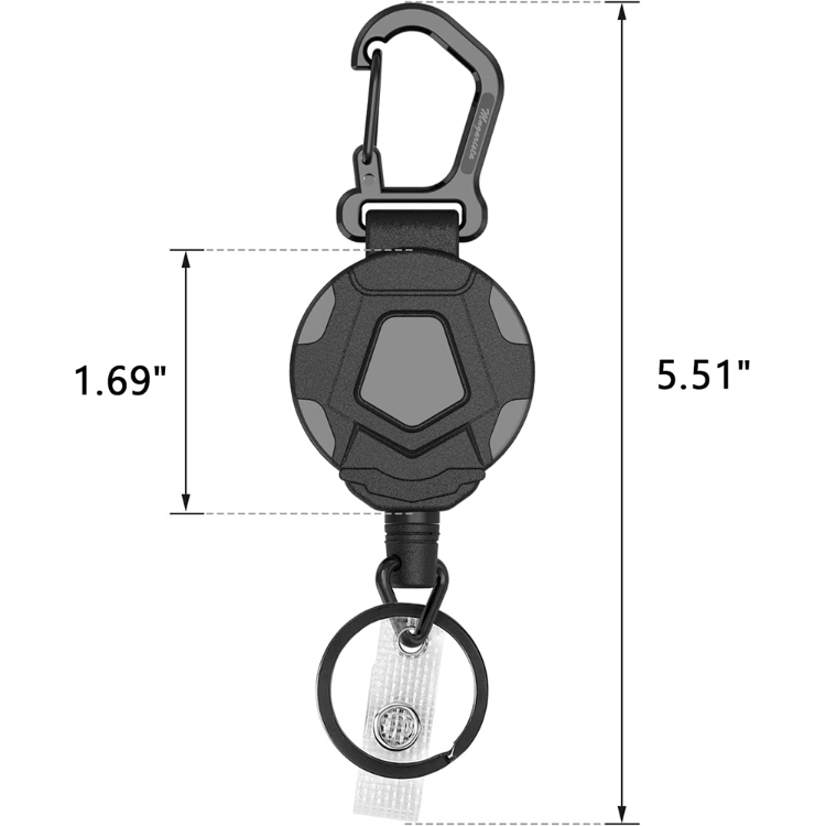 Buy Wholesale China Retractable Keychain, Heavy Duty Carabiner Badge ...
