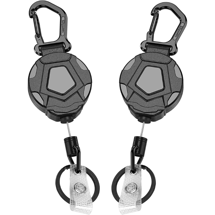 Buy Wholesale China Retractable Keychain Heavy Duty Carabiner Badge Holder Tactical Id Badge
