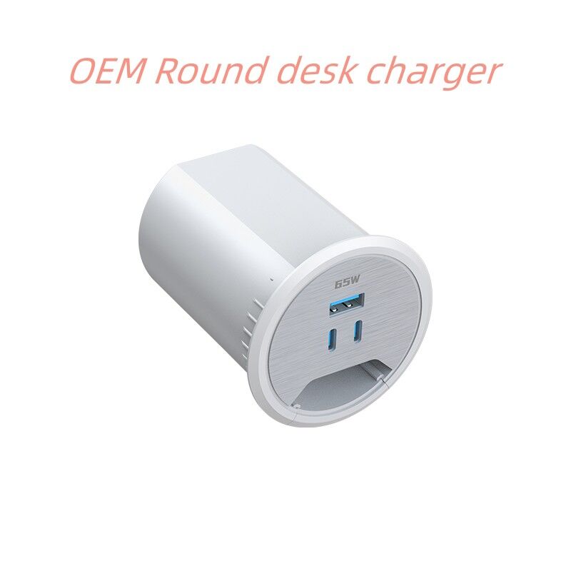 Buy Wholesale China Oem Small 65w Gan White Round Office Desks Charger ...