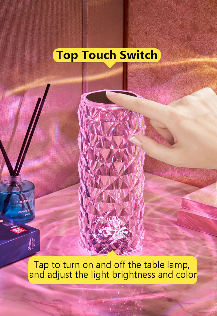 Buy Wholesale China 16 Color Rgb Remote Control Crystal Rose Lamp ...