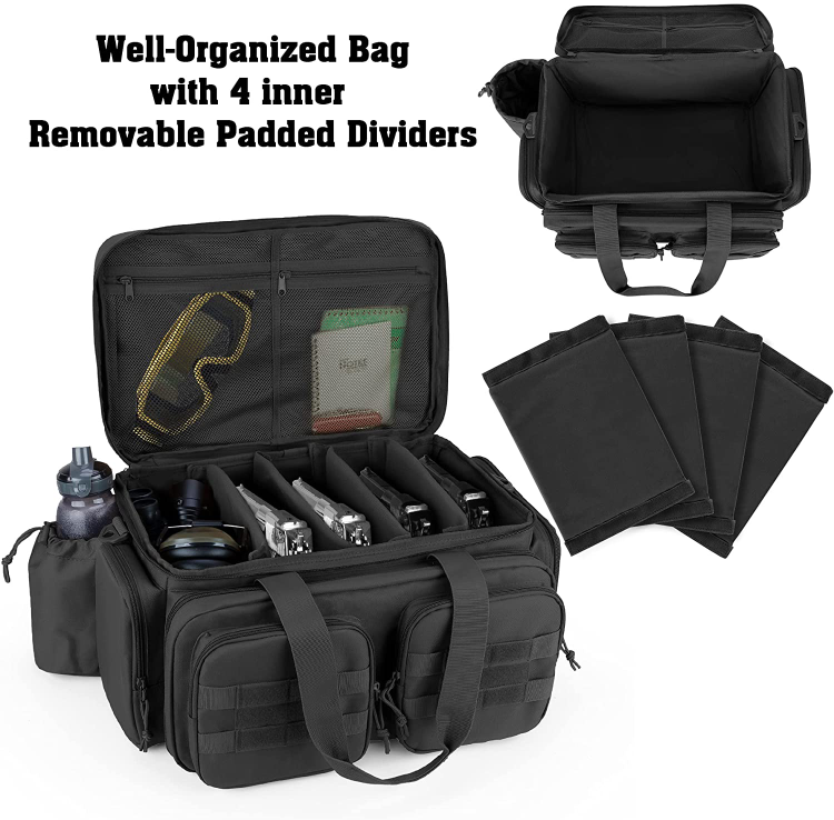 Tactical Range Bag, Custom Multifunction Large Capacity Outdoor Range ...