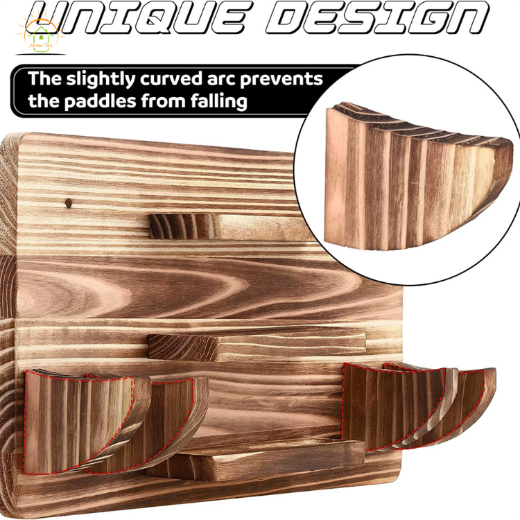 Custom Wall Mounted Vintage Gray Wood Ping Pong Paddle Table Tennis ...