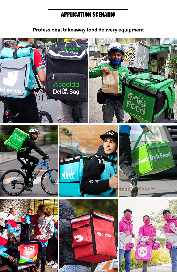 Thick Insulation Food Delivery Bag Cooler Backpack Thermal For Food ...