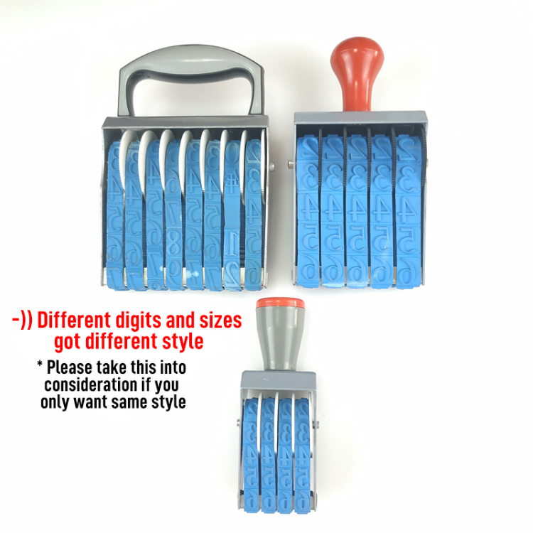 Diy 2 To 20 Digits Machine Number Stamp For Hand Numbering Tool Height ...