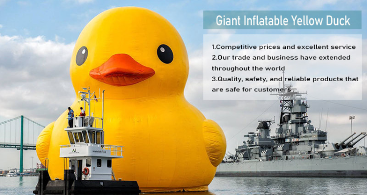 Buy Wholesale China Giant Inflatable Yellow Duck Float Pvc Mascot ...