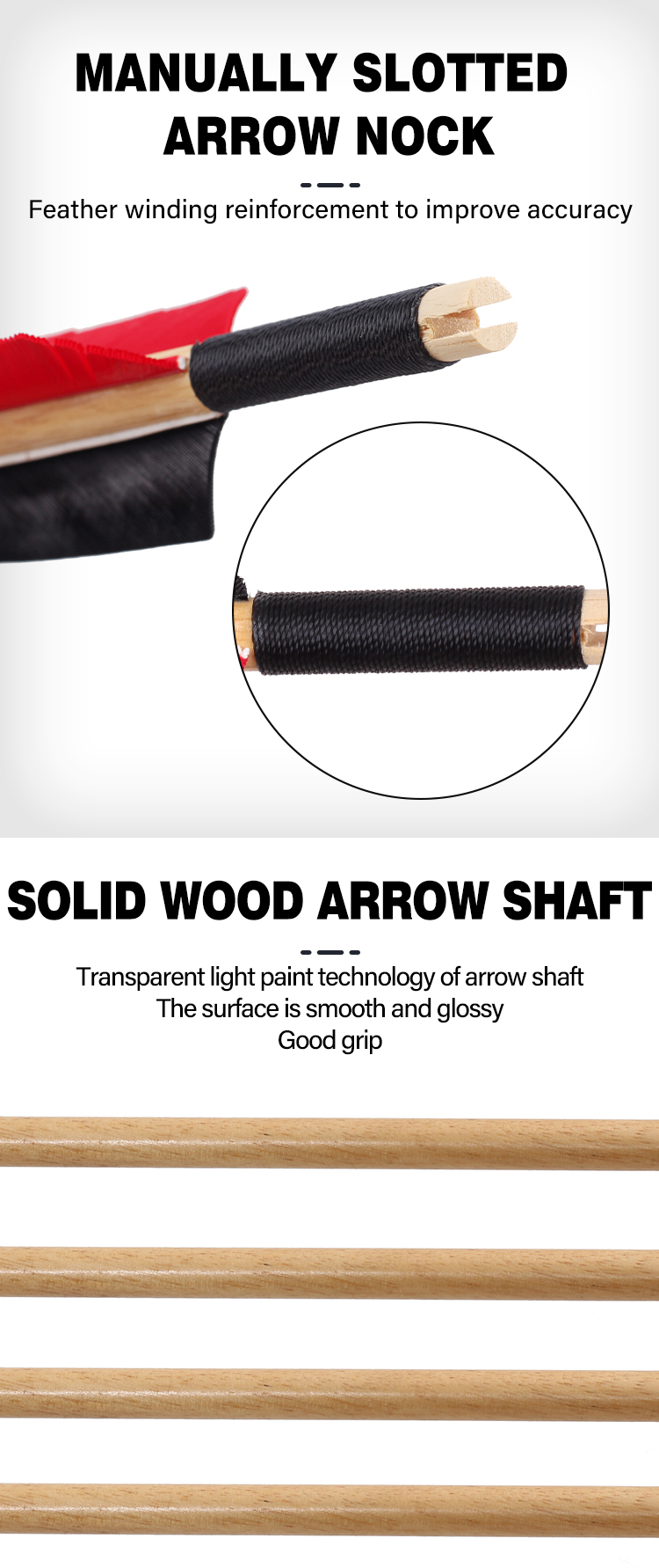 Buy Standard Quality China Wholesale Spg Wood Arrow Shafts Archery 8 Mm ...