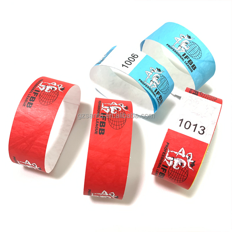 250*25mm Disposable Blank Tyvek Wristband Events Ticket Bands Hot Sale ...