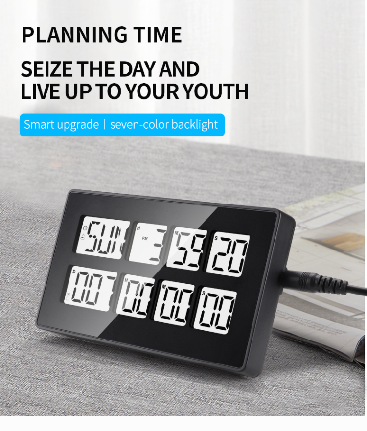 Incubation Countdown Timer Large Lcd Display Home Cooking Seven Color ...