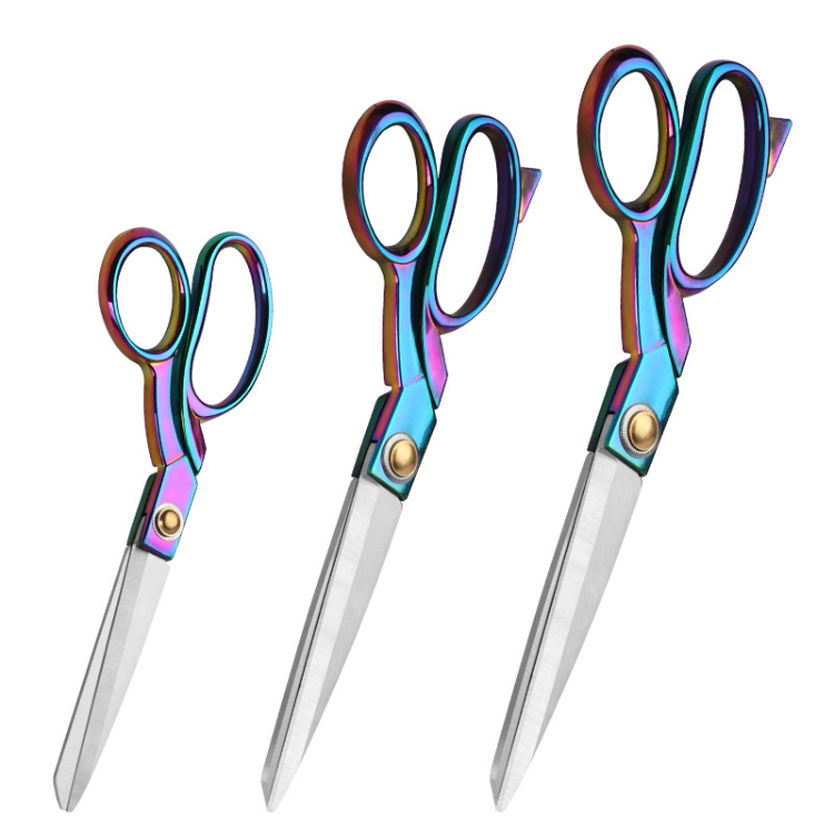 Zinc Alloy Stainless Steel Tailor Scissors Colorful Handle Clothes ...