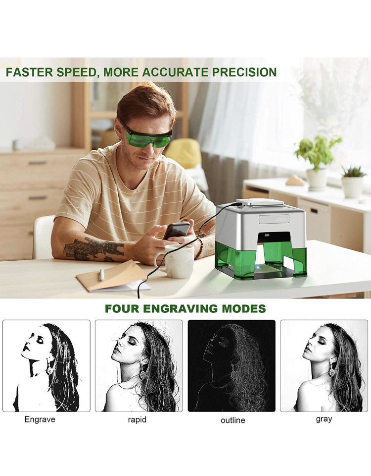 Cnc Laser Engraver Portable Engraving Carving Machine Mini Diy Laser ...