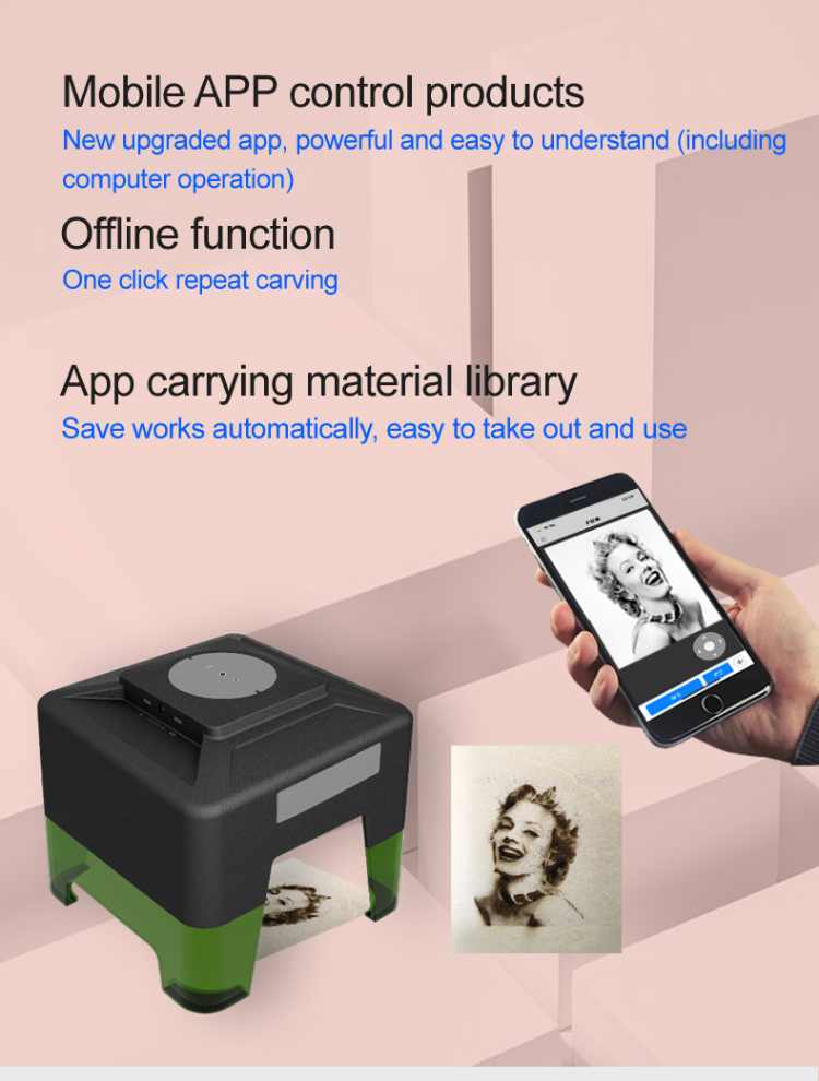Cnc Laser Engraver Portable Engraving Carving Machine Mini Diy Laser ...