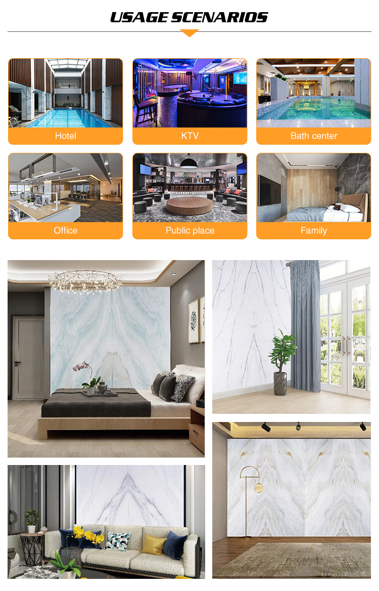 Marble Design Color Pvc Marble 1220*2440mm Uv Sheet Interior Uv Coating ...