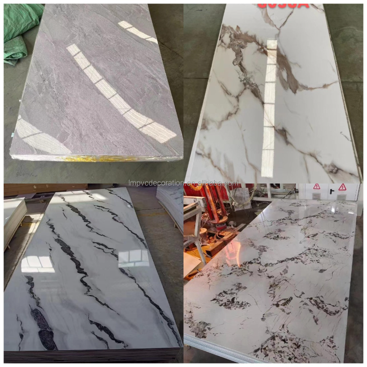 Marble Design Color Pvc Marble 1220*2440mm Uv Sheet Interior Uv Coating ...