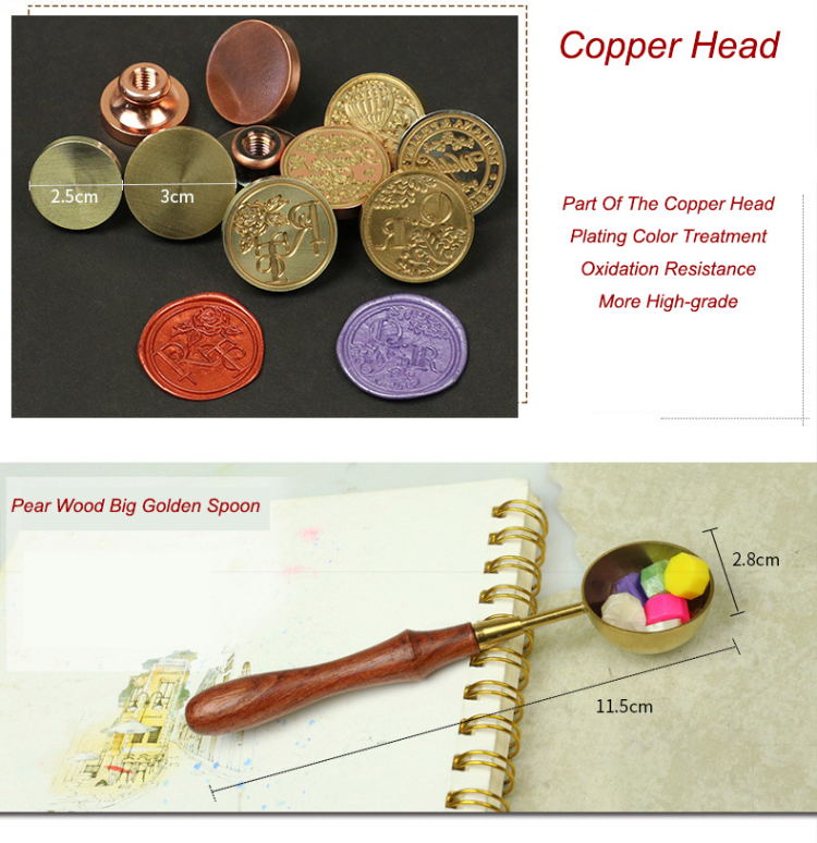 Aegean Gift Wachssiegel Handle Adhesive Sealing Wax Spoon Candle Gift ...