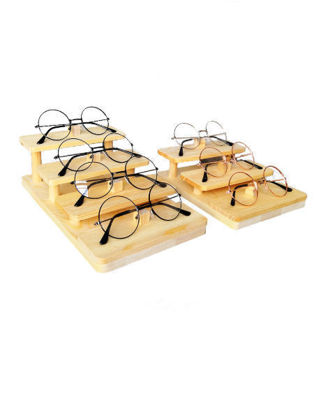 Buy Wholesale China Ladder Glasses Display Rack,3/4 Layer Bamboo Wooden ...