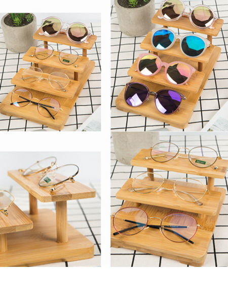 Buy Wholesale China Ladder Glasses Display Rack,3/4 Layer Bamboo Wooden ...