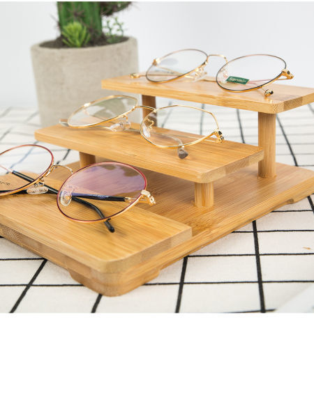 Buy Wholesale China Ladder Glasses Display Rack,3/4 Layer Bamboo Wooden ...