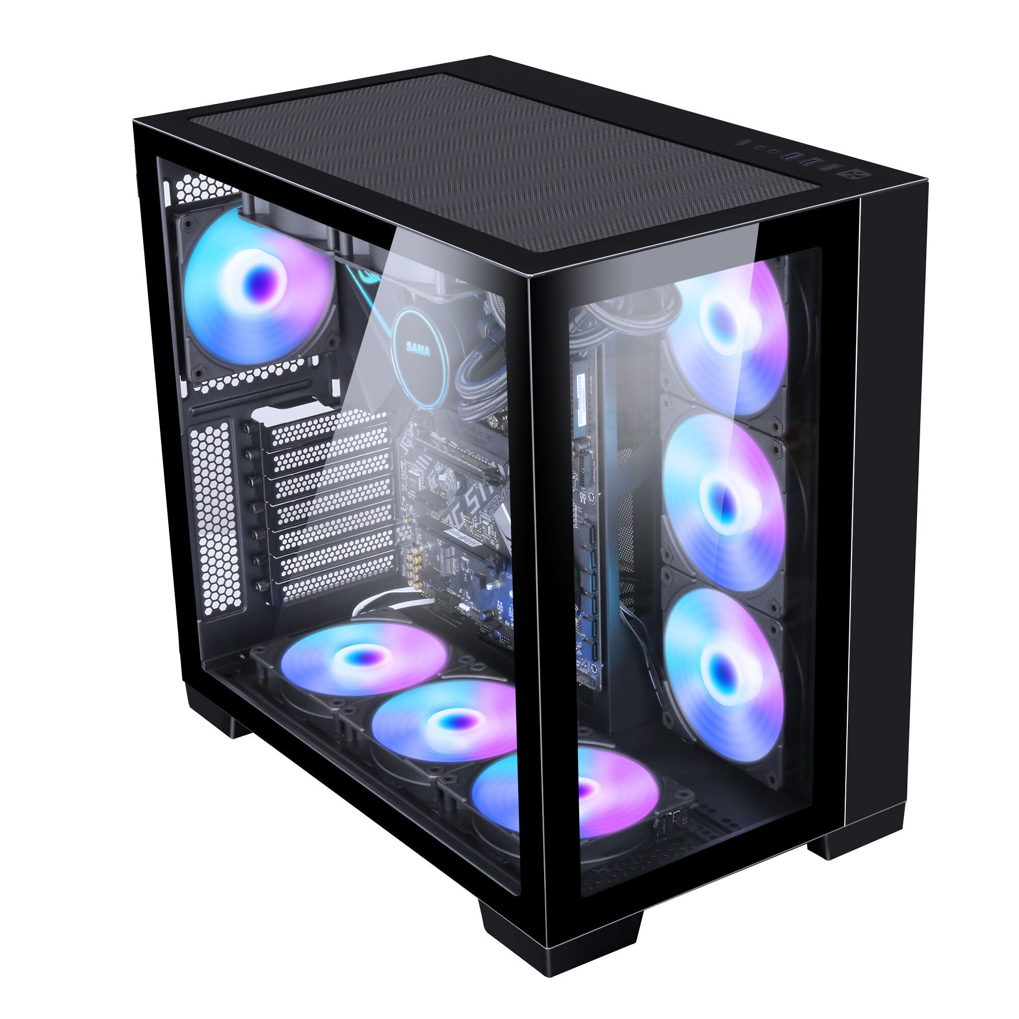 Buy Wholesale China Sama 360mm Radiator Computer Cases Towers Double ...