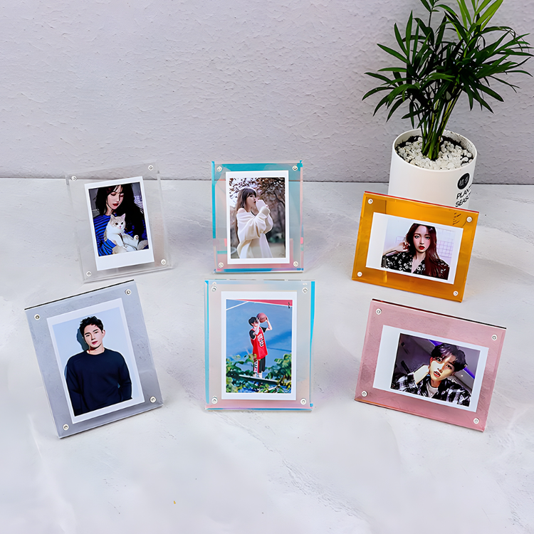 Custom Acrylic Picture Frame Clear Freestanding Magnetic Photo Frames ...