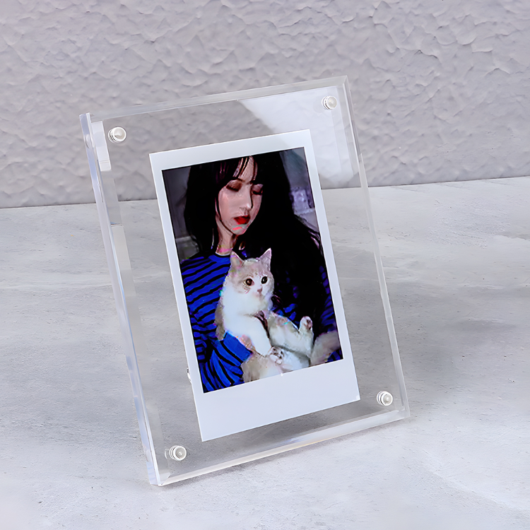 Custom Acrylic Picture Frame Clear Freestanding Magnetic Photo Frames ...