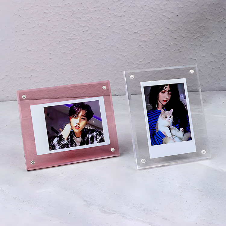 Custom Acrylic Picture Frame Clear Freestanding Magnetic Photo Frames ...