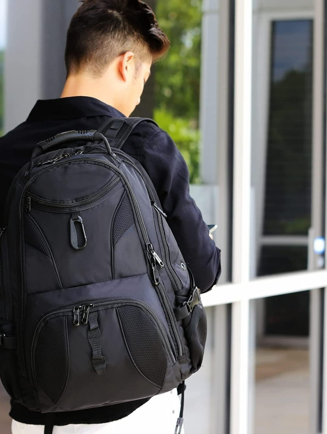 Hot Sale Classic Adult Casual Daypack Travelling College Black 19-inch ...