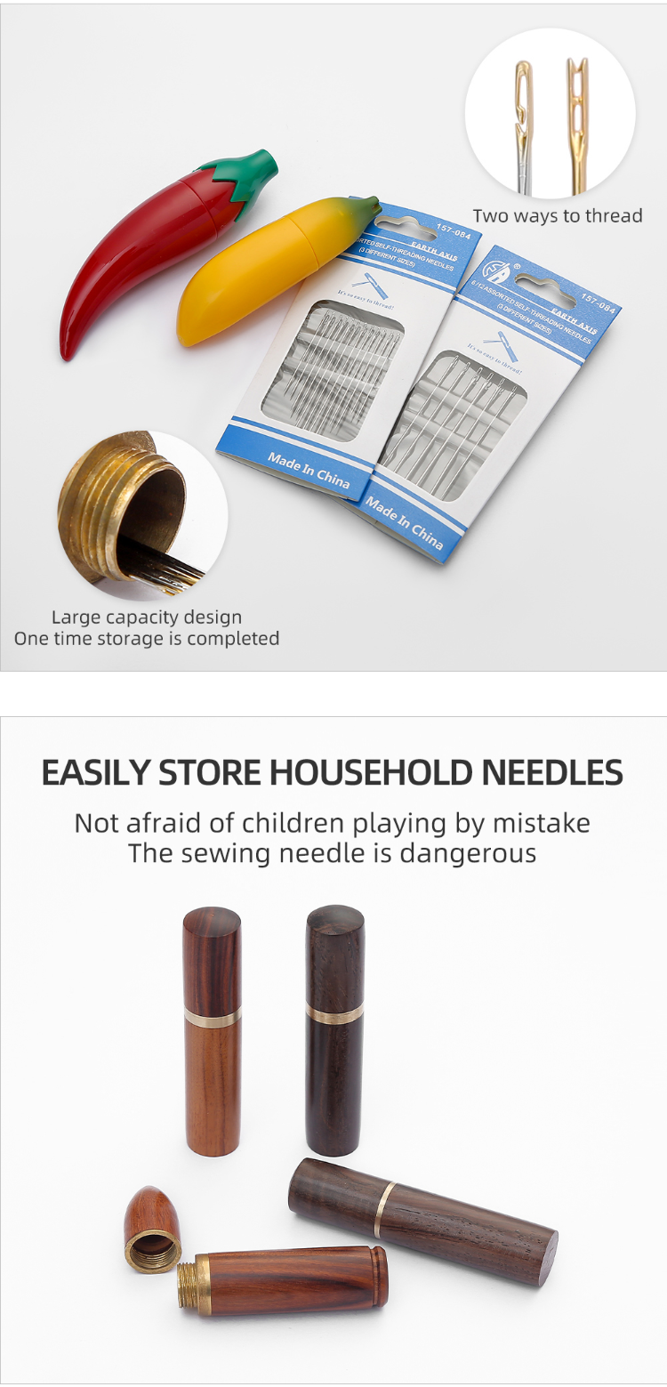 Buy China Wholesale Jp Wholesale Wooden Sewing Storage Needles Case ...