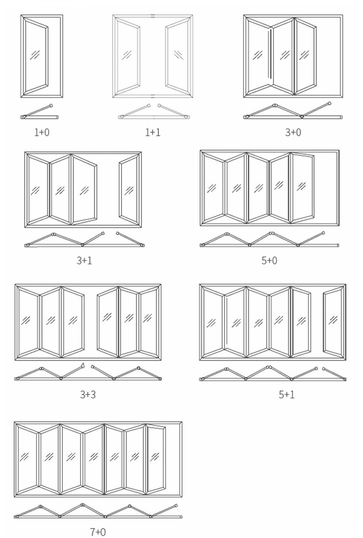 Frameless Accordion Sliding Glass Doors Floor-to-ceiling Glazing ...