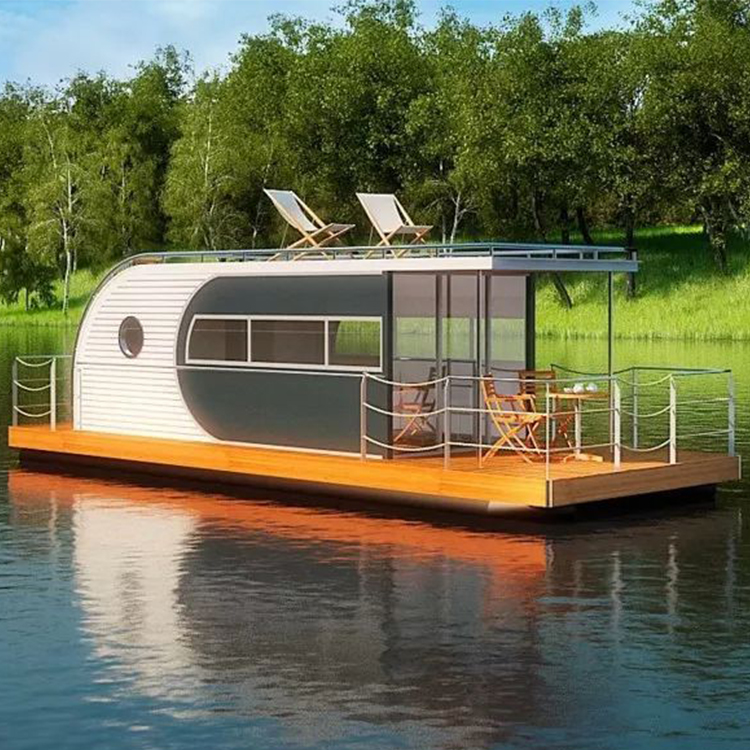 Modern Fashion Aluminium Wooden Prefabricated Pontoon House Boats - Buy ...