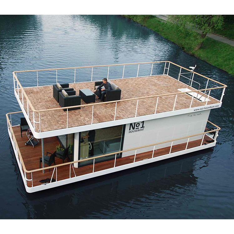 Modern Fashion Aluminium Wooden Prefabricated Pontoon House Boats - Buy ...