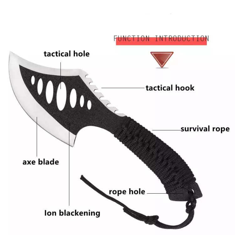 Powerful Edge Stainless Steel Axe Heavy Duty Wood Splitting Axe Camping ...