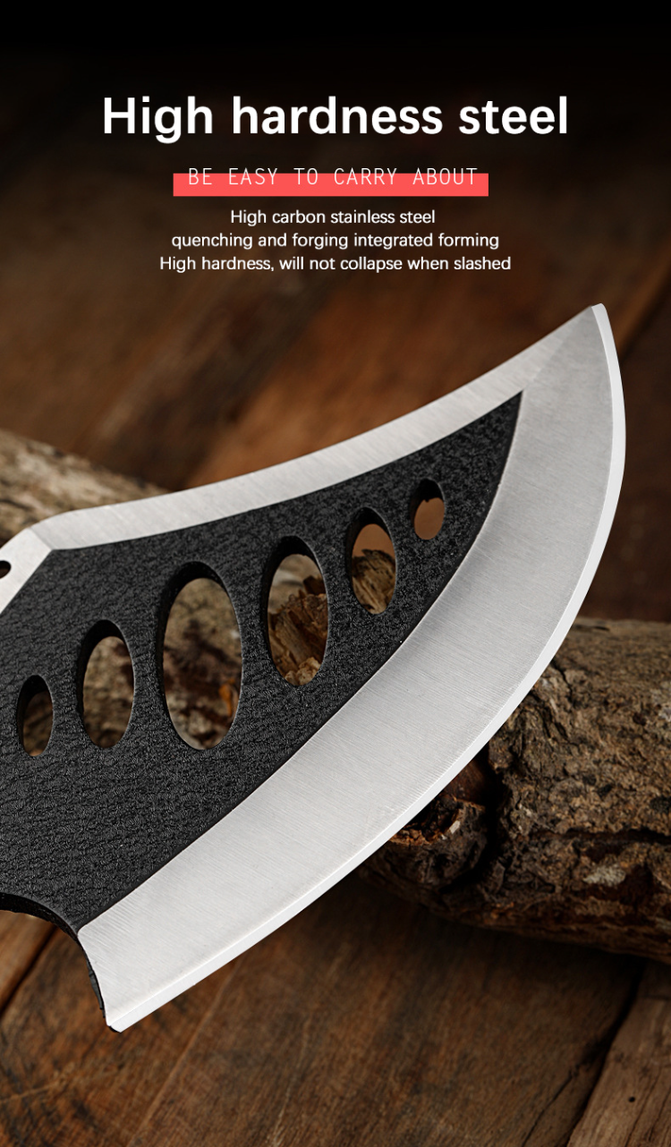 Powerful Edge Stainless Steel Axe Heavy Duty Wood Splitting Axe Camping ...