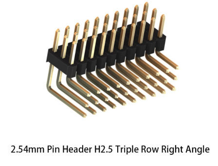 Buy Wholesale China 2.54mm Pin Header H2.5 Triple Row Straight & Pin ...