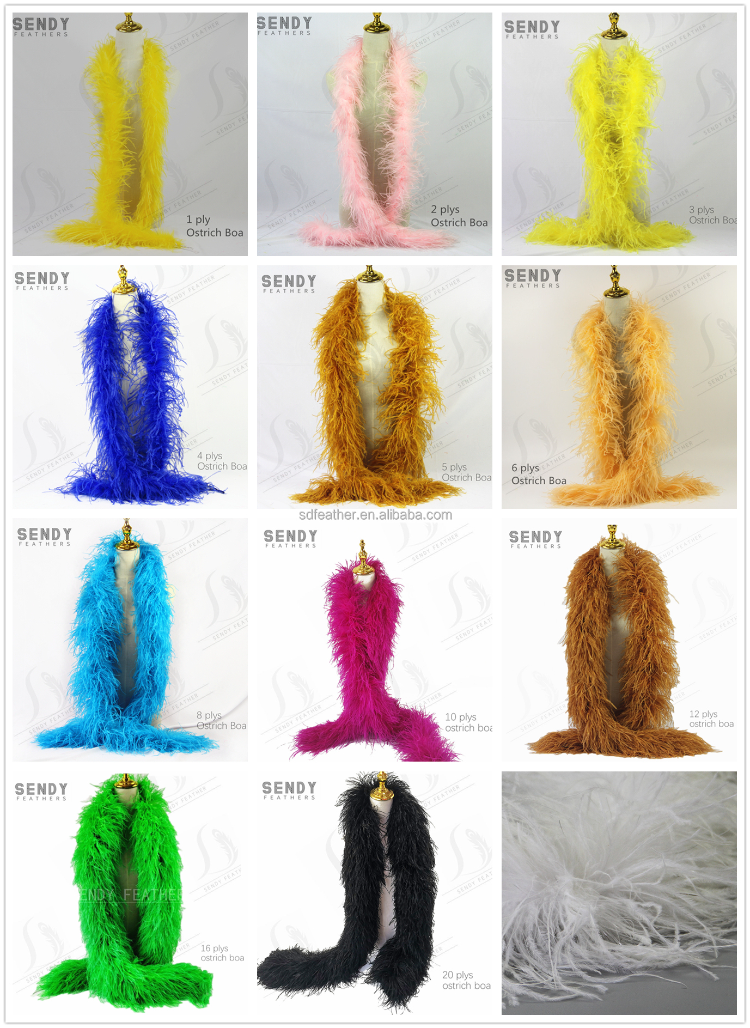 High Quality 2meters Long 16layers Ostrich Feather Boa Ostrich Feather ...
