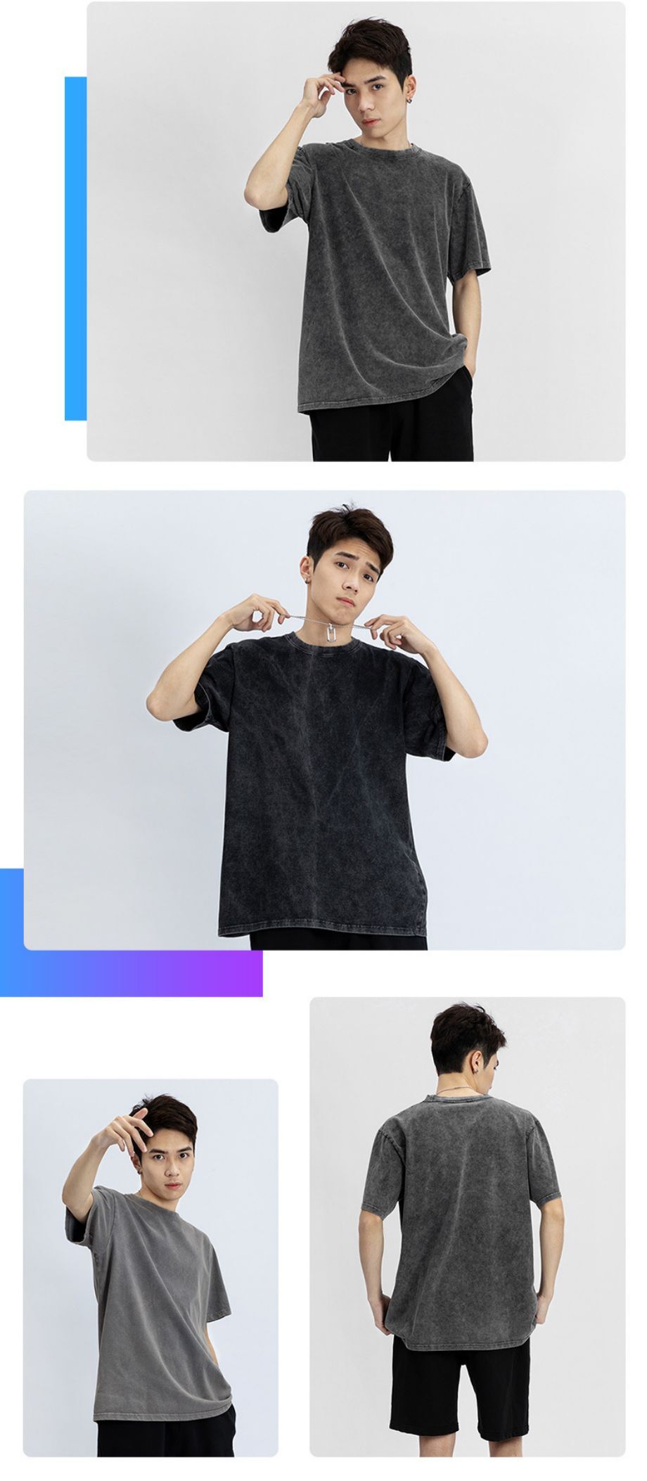 Buy Wholesale China Streetwear T-shirt Cotton 260g Short Sleeve Snowflake Heavyweight Cropped ...