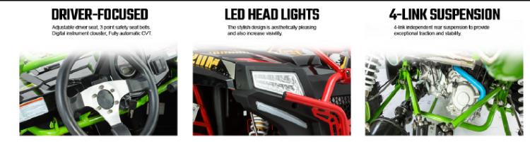 Fang Power 400cc Polaris Style 4 Seater Side-by-side (sxs) Utvs Dune ...