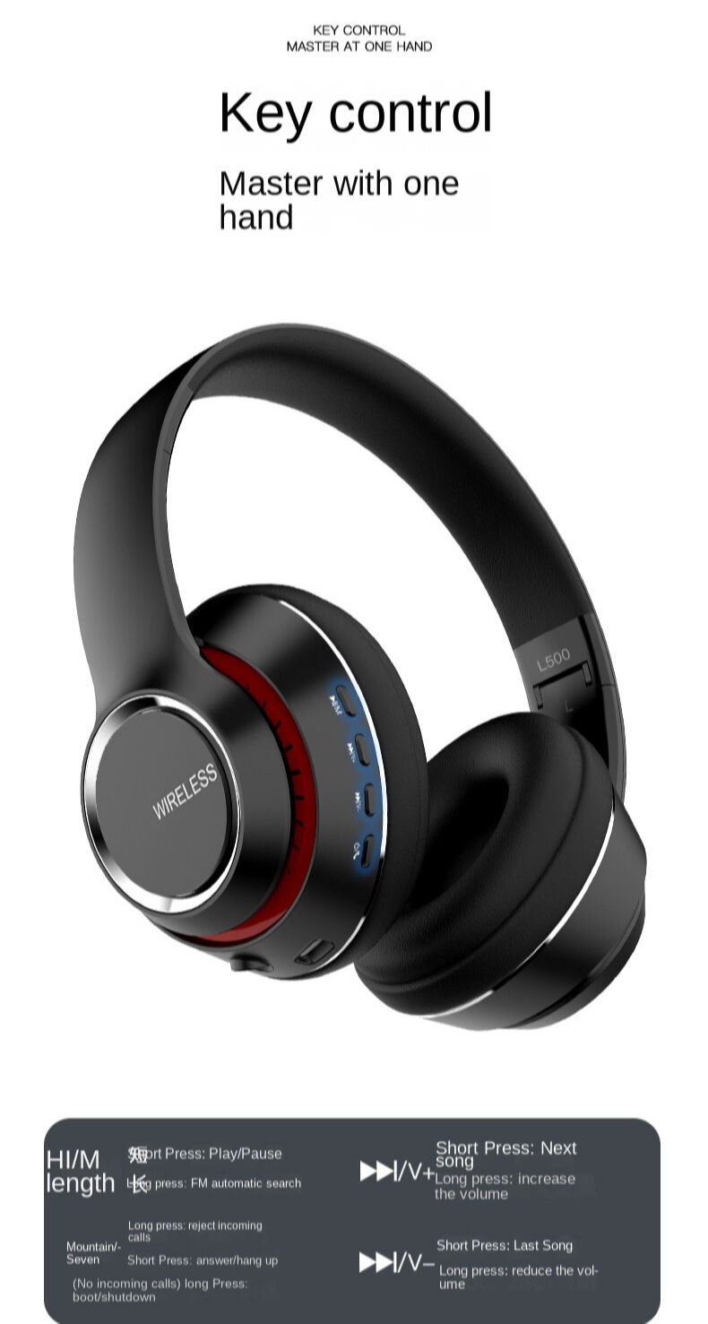 Buy Wholesale China L500 Bt5.0 Wireless Earphone Foldable Over Ear ...