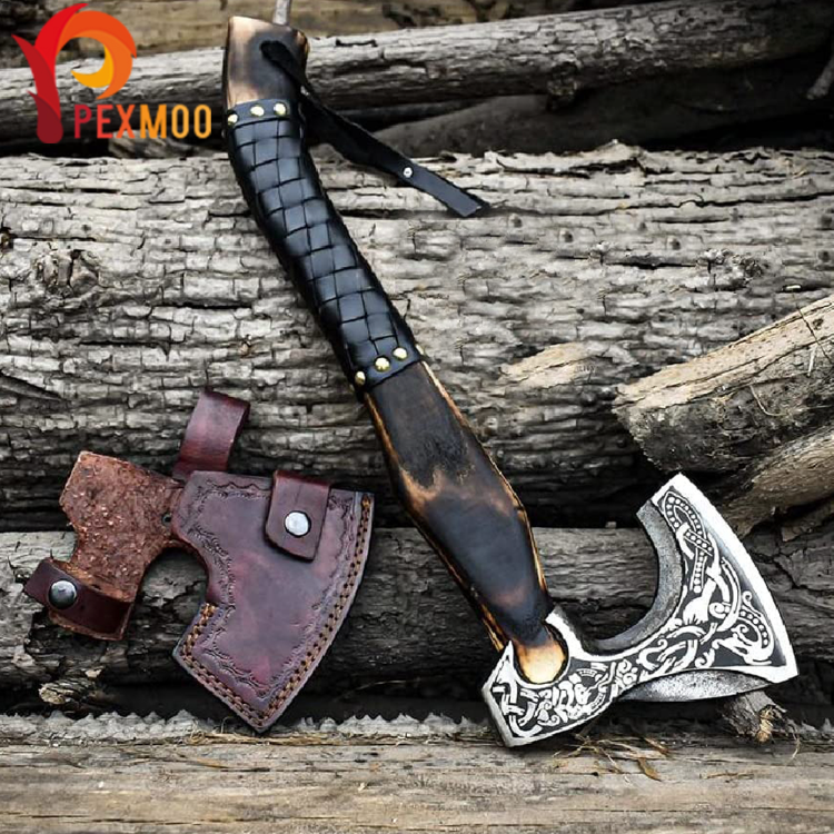 High Quality Custom Hand Made Damascus Tomahawk Hunting Hatchet Axe ...