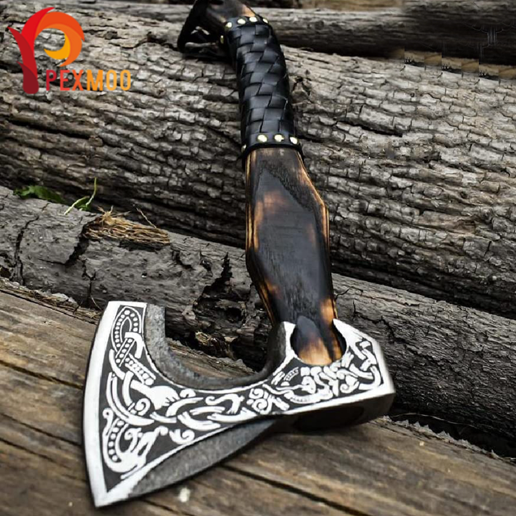 High Quality Custom Hand Made Damascus Tomahawk Hunting Hatchet Axe ...