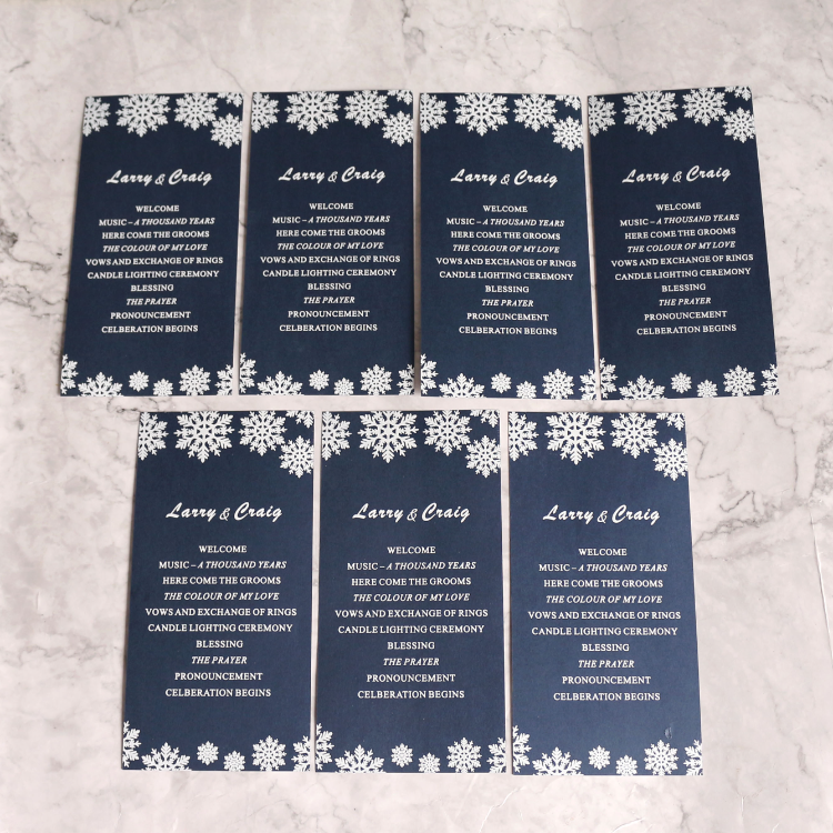 Wholesale Custom Printed Menu Card With Modern Calligraphy And White ...