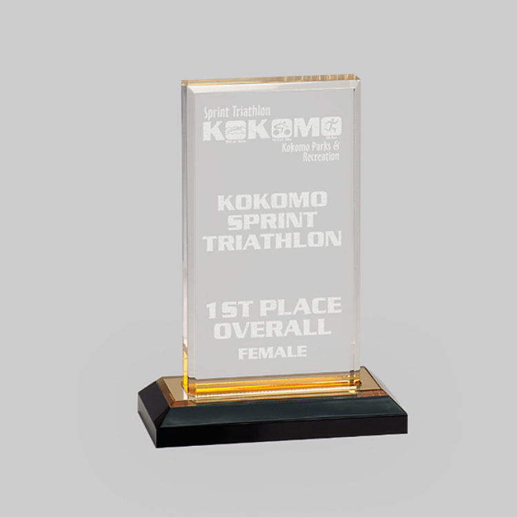 Hot Sale Acrylic Award Trophy Square Transparent Plexiglass Awards ...