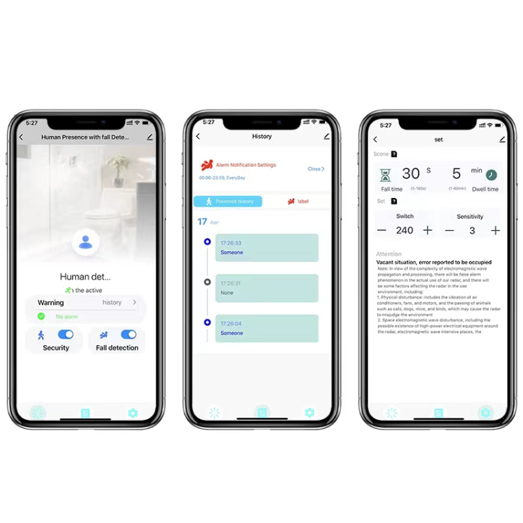 60g Radar Zigbee Radar Human Presence With Falls Detection ,ceiling ...