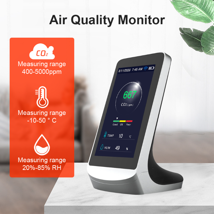 Dm72c Wifi Co2 Detector Carbon Dioxide Monitor Temperature Humidity Air ...