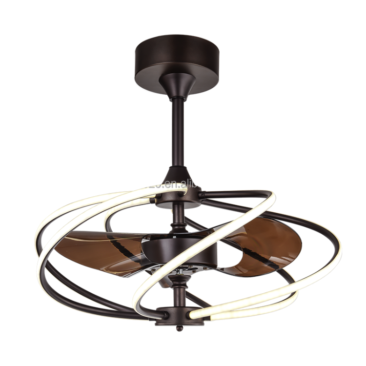 Remote Control Dc Motor Ceiling Fan For Living Room Decorative Light ...